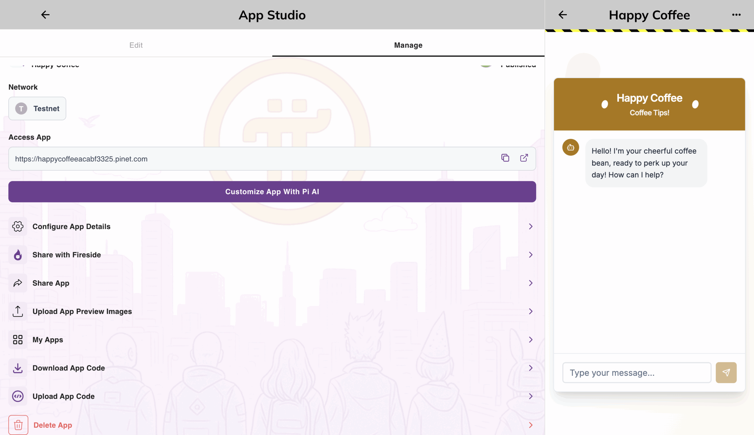 App Studio Code Capability | Pi Network